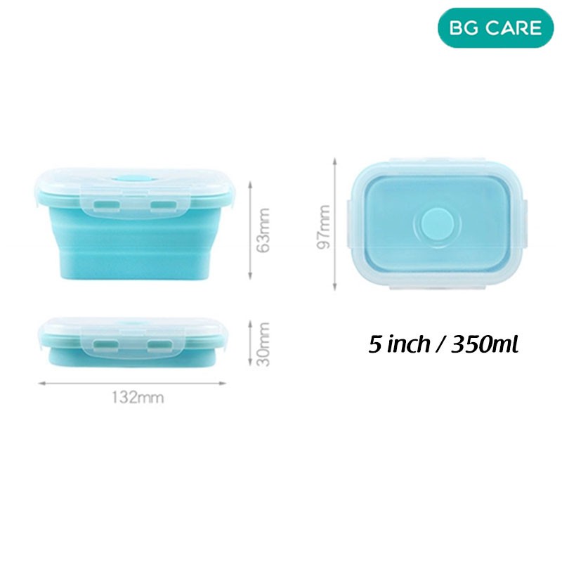 Silicone Collapsible Foldable Tupperware Container Food Grade Storage ...