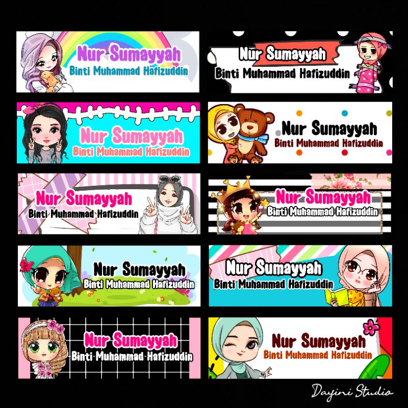 [ TRENDY ] Sticker Name Student | Stiker Nama Pelajar Sekolah | Murid ...