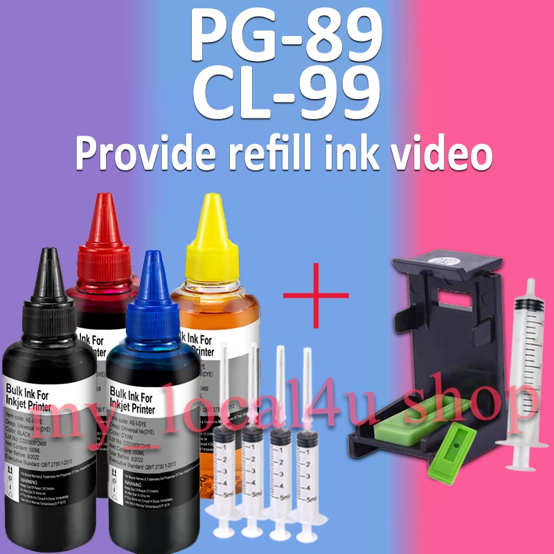 Canon PG-89 CL-99 refill ink compatible for Canon E560 / E560R | Shopee ...