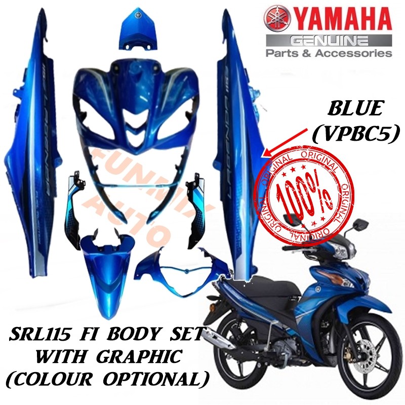 YAMAHA SRL115 FI BODY KIT WITH GRAPHIC(SIAP TAMPAL) / BODY SET WITH ...