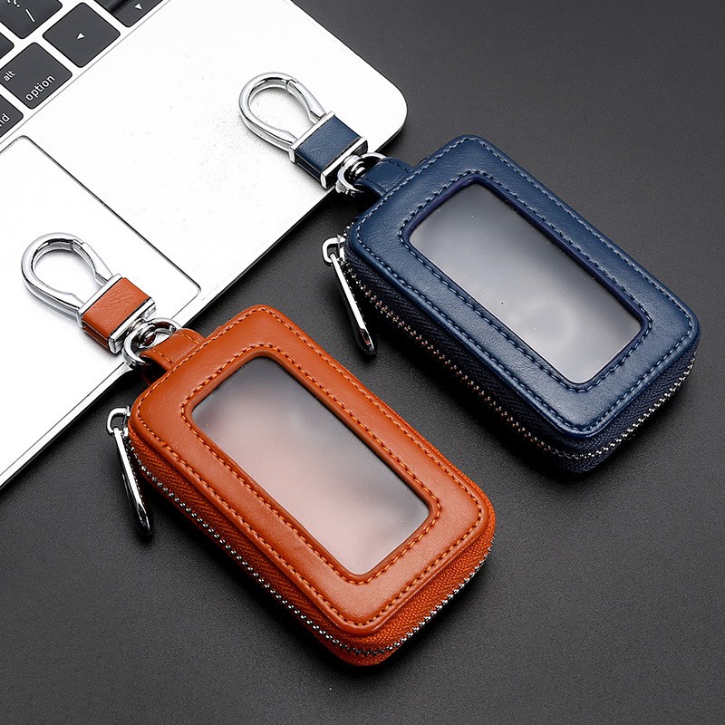 New Genuine Leather Key Wallets Zipper Car Key Bag Multifunctional