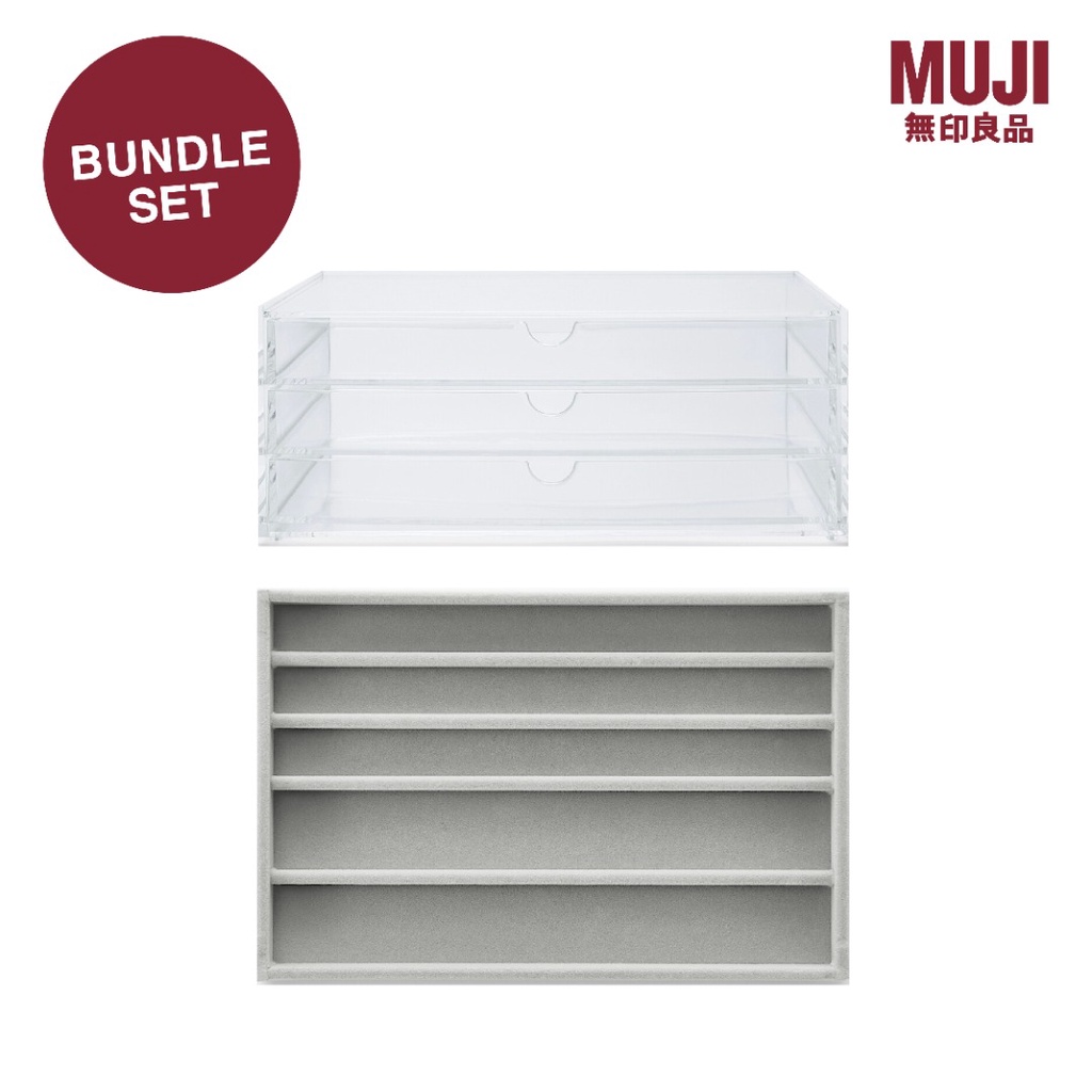 [Bundle Set] MUJI Acrylic Jewelry Storage Set | Shopee Malaysia