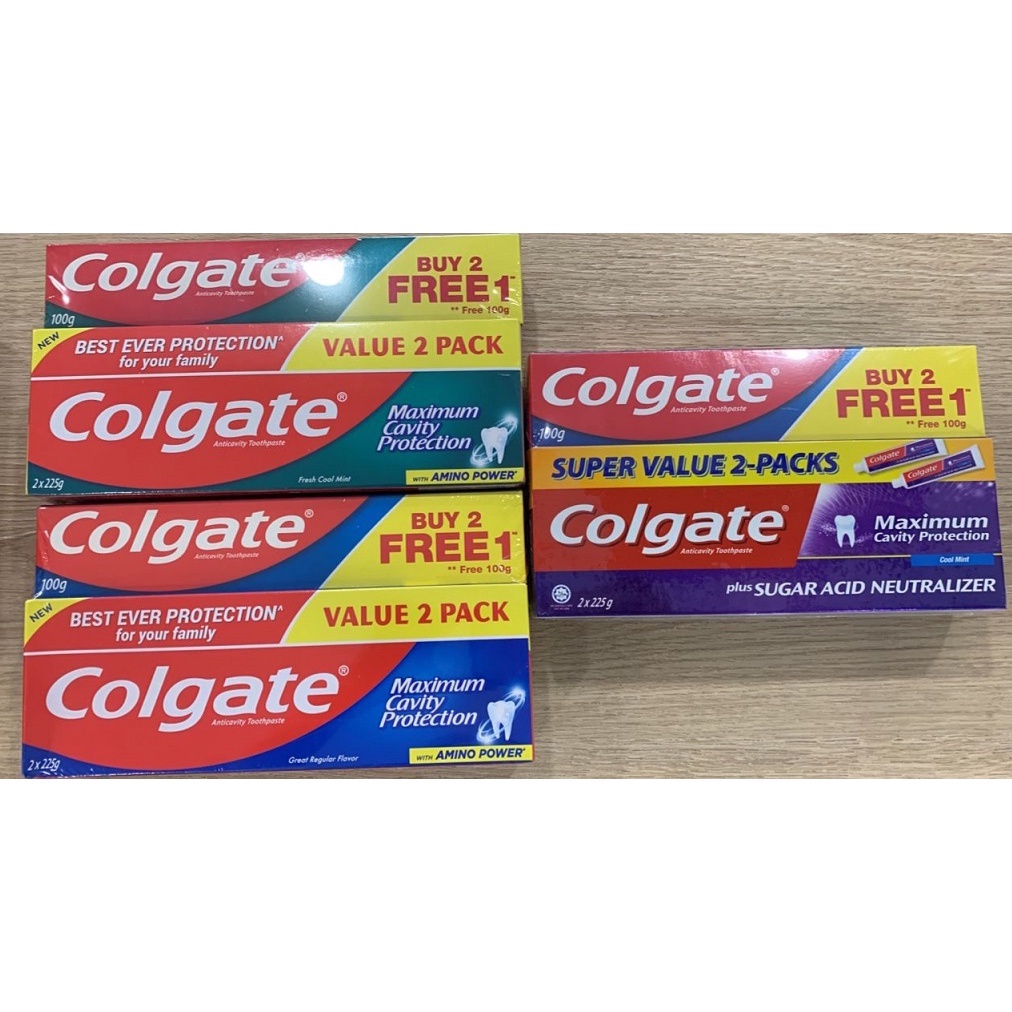Colgate Toothpaste MCP 2 x 225g FOC Toothpaste 100g | Shopee Malaysia