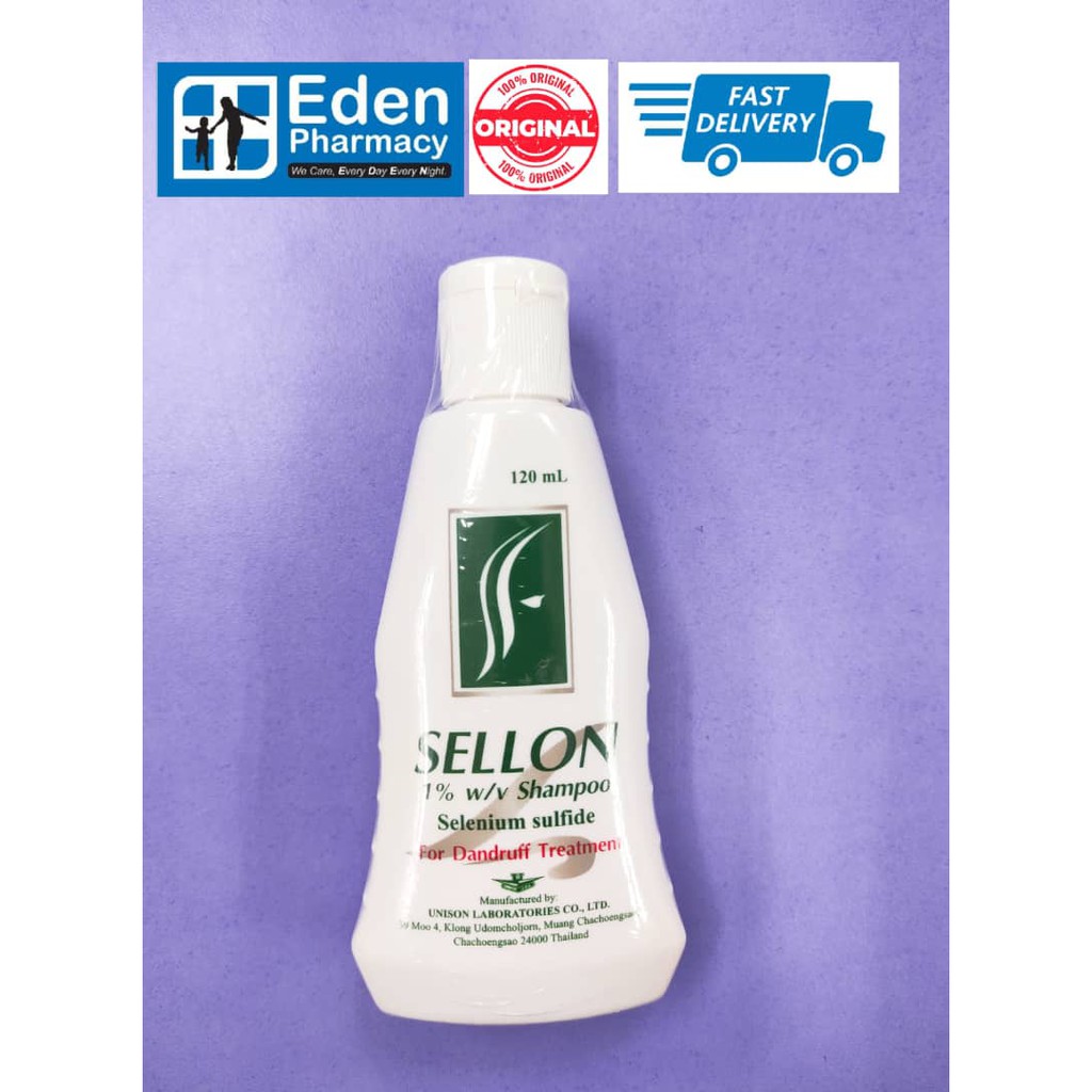 Sellon 1% w/v shampoo selenium sulfide dandruff treatment ( 120ml ...