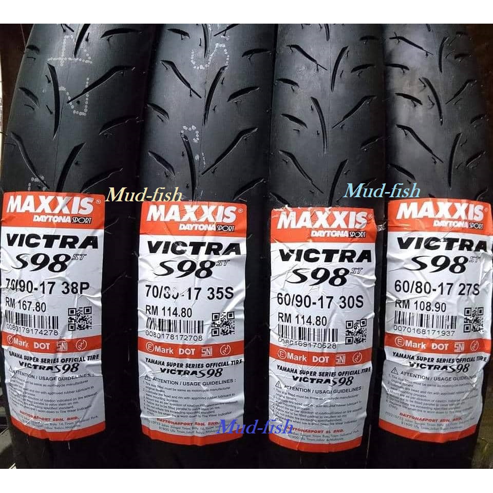 TAYAR MAXXIS VICTRA S98 CT TUBELESS 60/80-17, 60/90-17, 70/80-17, 70/90 ...