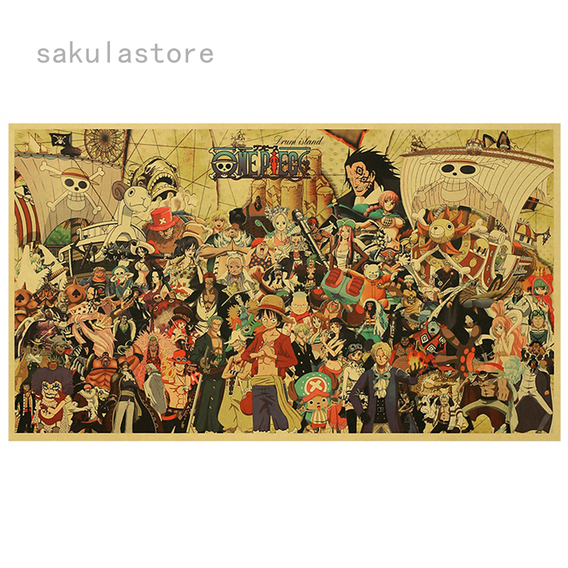 Anime One Piece Poster Japanese Manga Characters Picture Home Bedroom ...