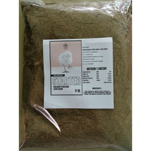 MAKANAN AYAM PRE-STARTER (dedak halus) 3kg | Shopee Malaysia
