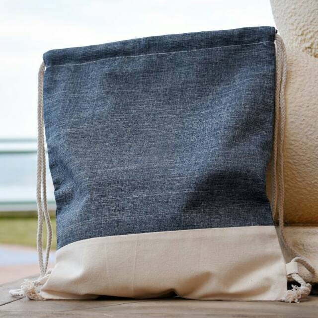 Monologue Combi Drawstring Backpack Denim Bag Canvas Canvas Jeans ...