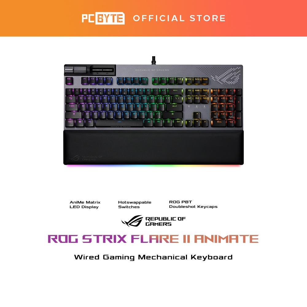 Asus ROG Strix XA07 Flare II Animate Gaming Mechanical Keyboard - (ROG ...