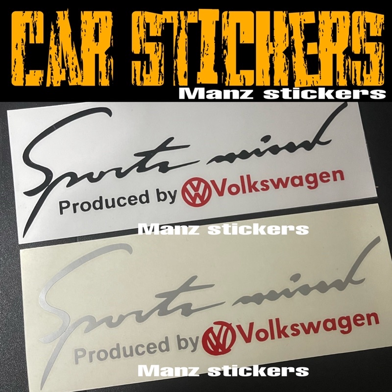 [24 HOURS SHIP] STIKER KERETA SPORT MIND VOLKSWAGEN / CAR STICKER SPORT ...