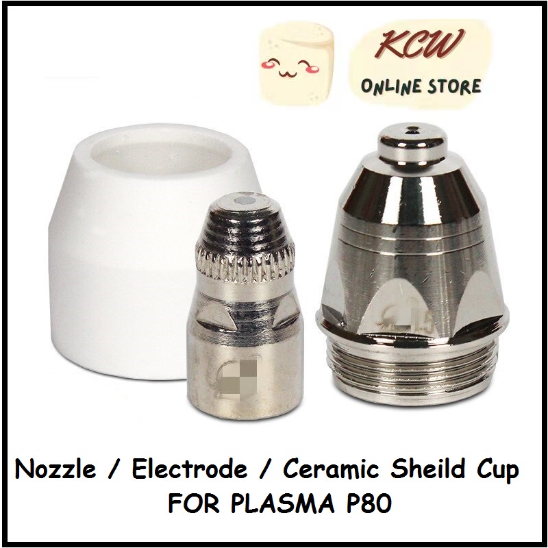 【READY STOCK】P80 PLASMA Nozzle1.5mm / Electrode / Ceramic Sheild Cup ...