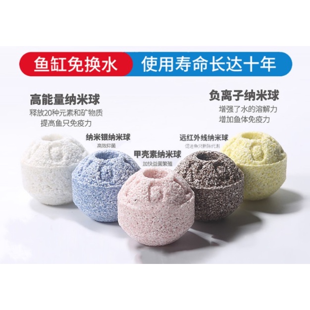 ITOSHI 500g NO.1 Nano Bio Ball 5D Sphere Ball Aquarium Infrared ...
