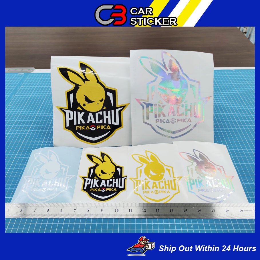 PIKACHU POKEMON CAR MOTOR STICKER / CS460 | Shopee Malaysia