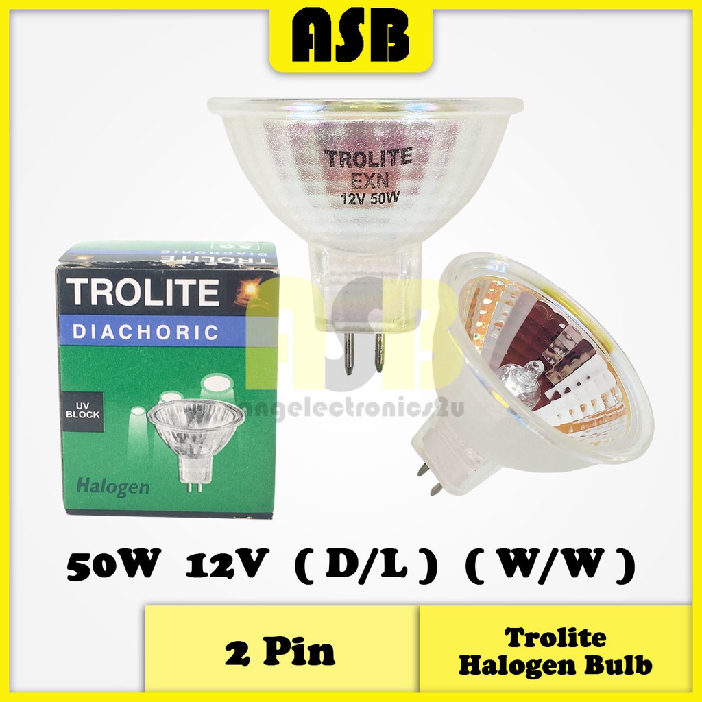 (1pc) TROLITE Halogen Bulb 2 Pin ( 12V ) ( 212001003 ) | Shopee Malaysia