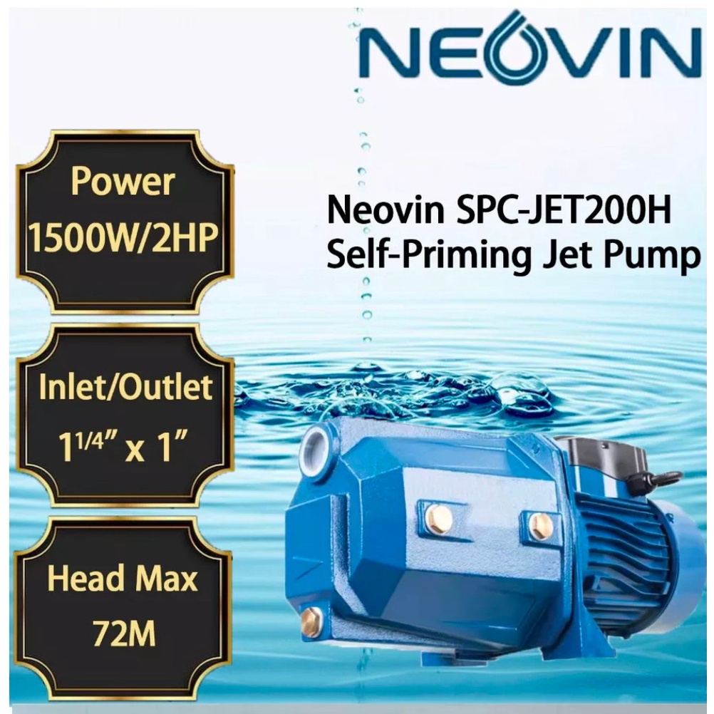 Neovin 2HP 1500W SPC-JET200H Self-Priming Jet Water Pump | Shopee Malaysia
