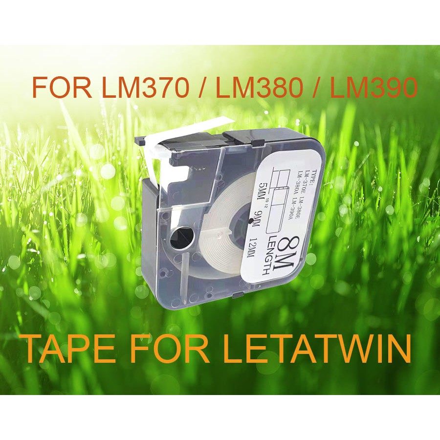 LETATWIN 12 mm White colour Tape / Label For Electronic Lettering ...