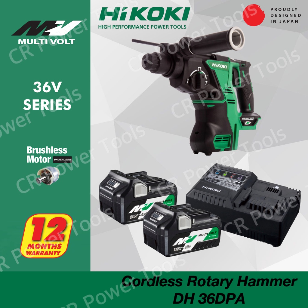 HIKOKI CORDLESS ROTARY HAMMER DH36DPA 36V SOLO/SET | Shopee Malaysia