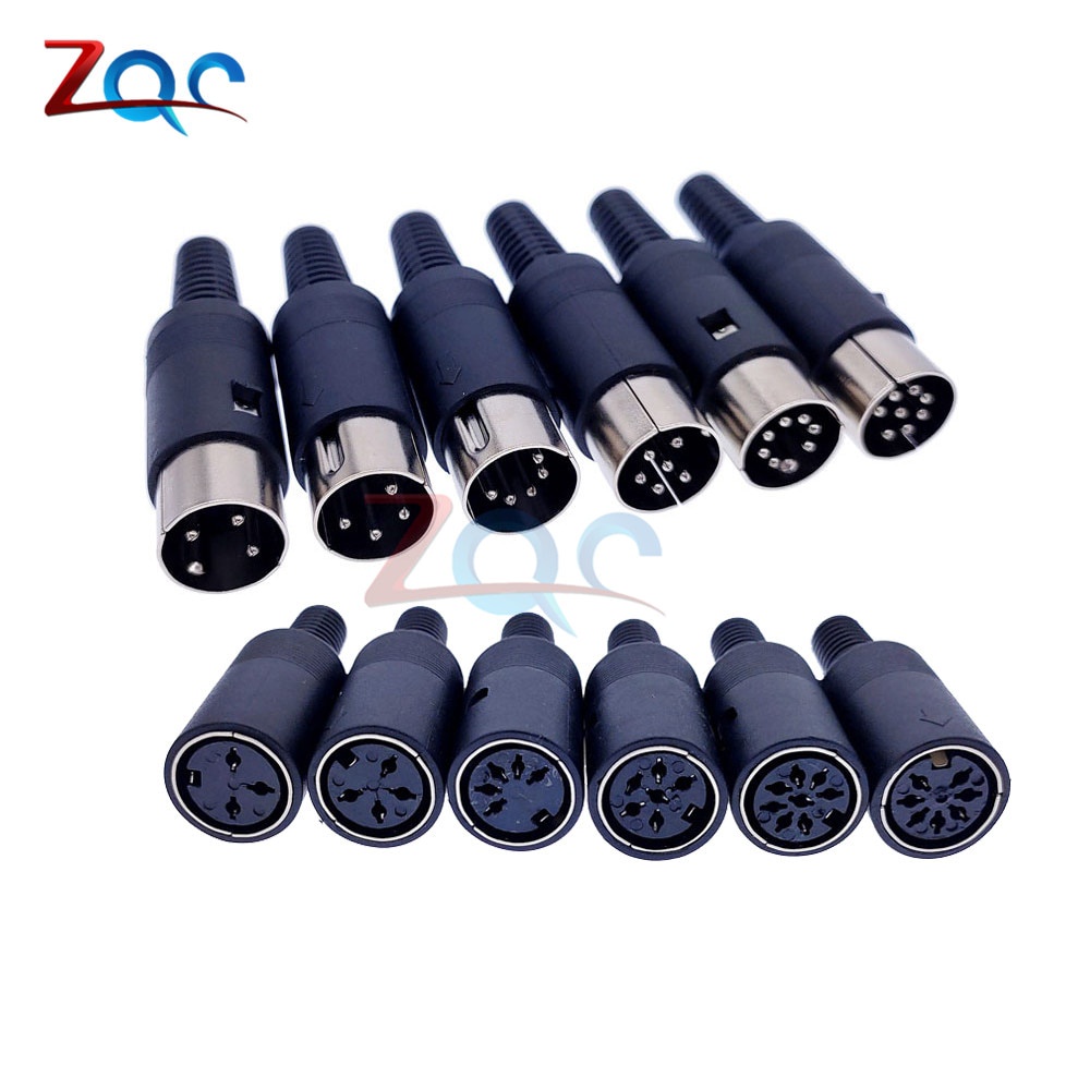 1 Piece S Terminal 3/4/5/6/7/8 DIN Male Plug Adapter Female Socket ...