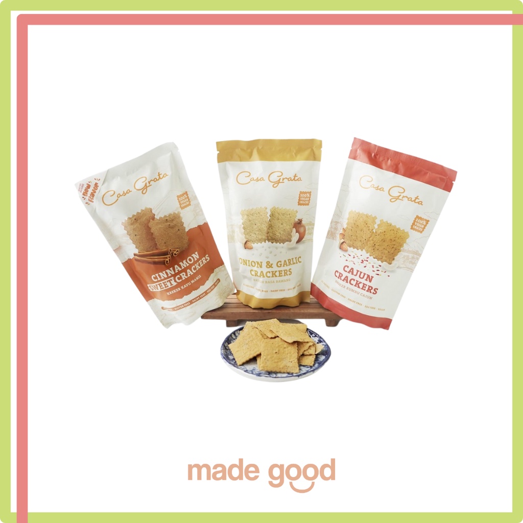 Casa Grata Crackers Healthy Snack Onion Garlic Cajun Cinanamon 20 70 gr ...