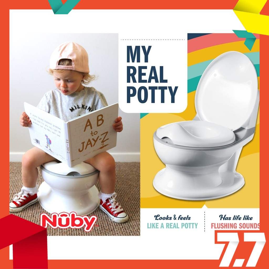 Nuby My Real Potty | LOOKS & LIKE ADULT TOILET | TEACH CHILDREN FOR ...