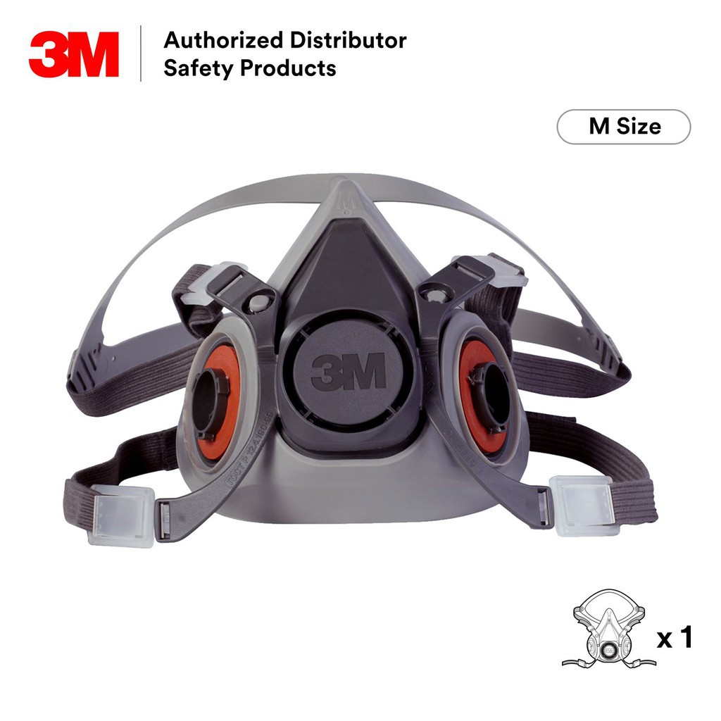 3M (CE) 6200 Half Facepiece Respirator + 3M™ 6059 Multi Gas Cartridge ...
