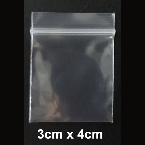 [Paling kecil] [100pcs][In cm] Plastic Zipper Bag/Ziplock Bag ...