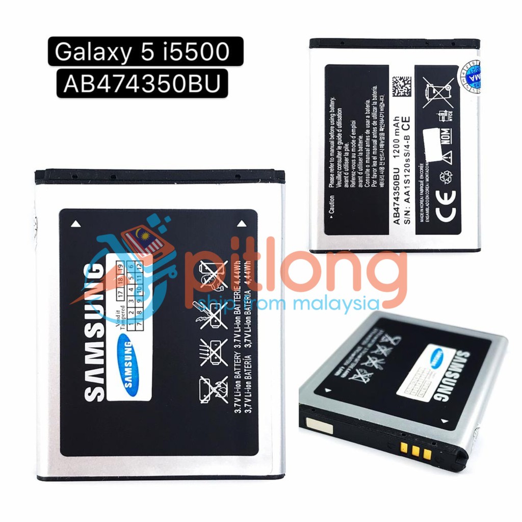 Samsung Galaxy 5 i5500 AB474350BU 1200MAH High Quality AAA Battery ...
