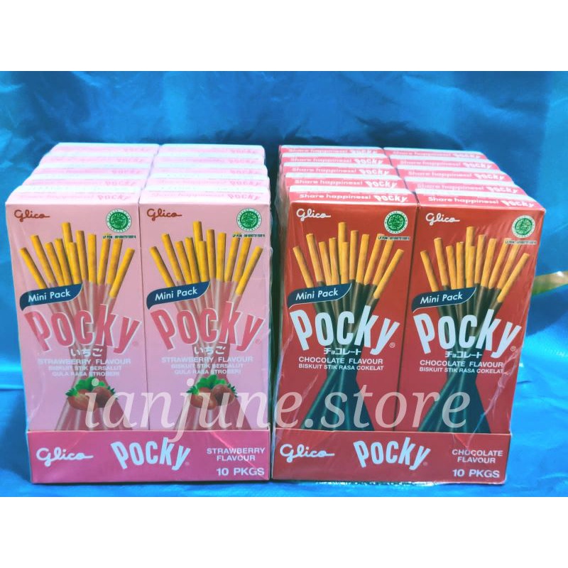 Glico Pocky Chocolate / Strawberry 22gram (1 Pack Contains 10 Boxes ...