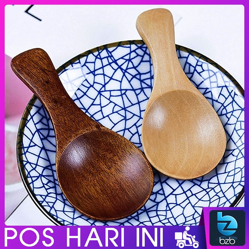 Sudu Kayu Wooden Condiment Scoop Small Salt Sugar Portable Spoons ...