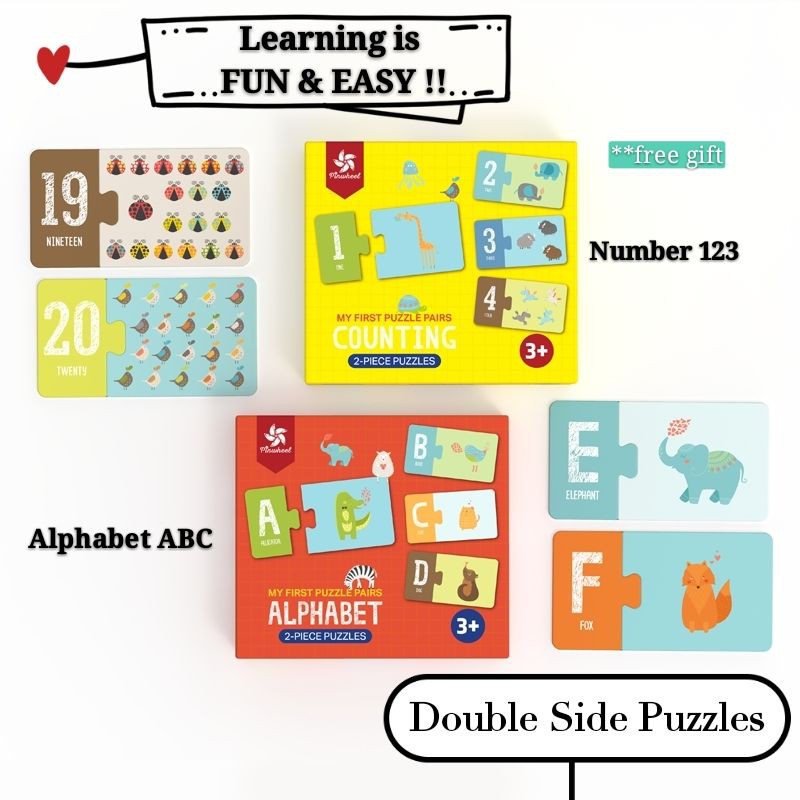 [CLEAR STOCK]Pinwheel Kids Animal Puzzle Double Side Pair Matching ...