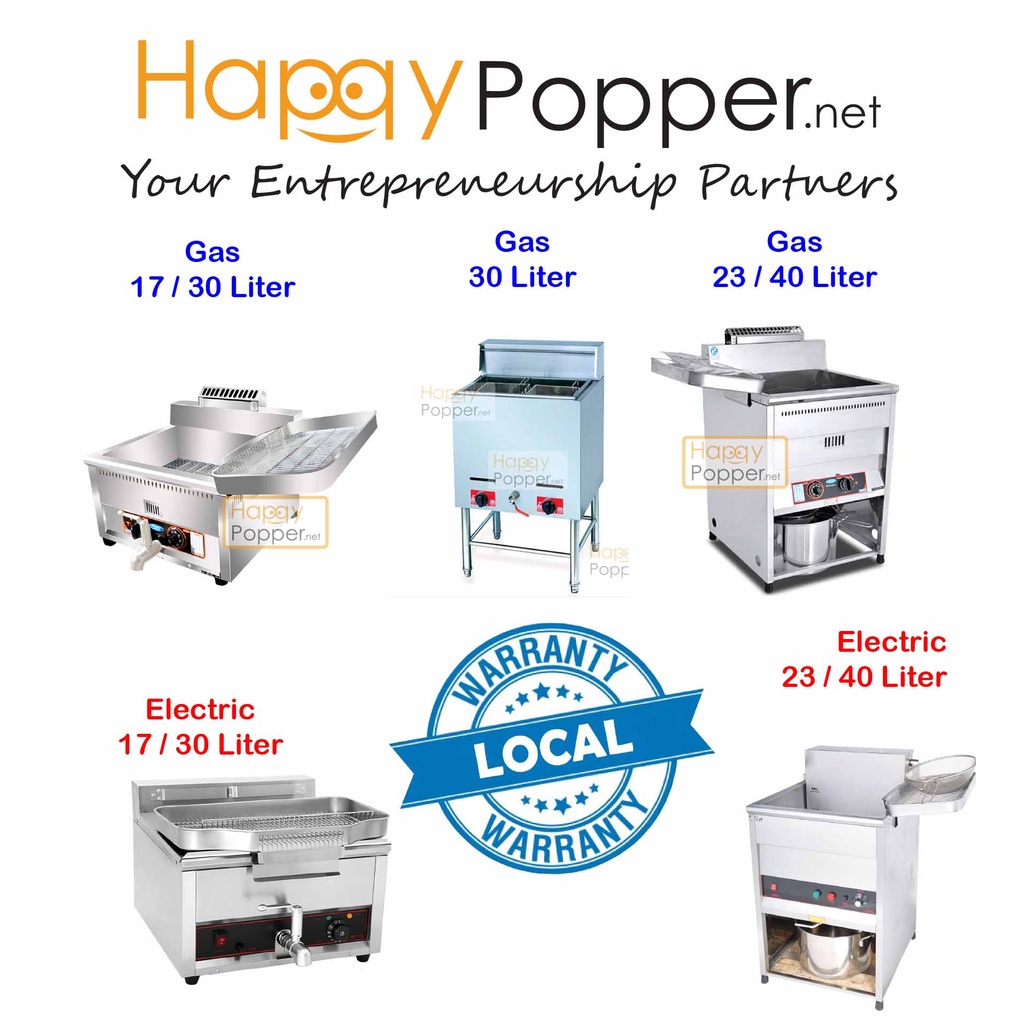 Commecial Dapur Ayam Potong Gunting Electric Deep Fryer Auto ...