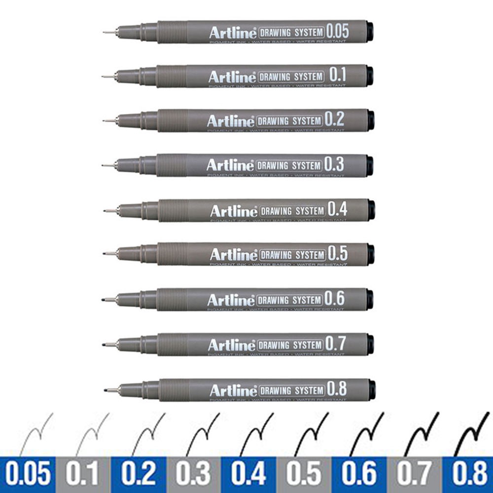 Artline Drawing System Technical Pen EK-232 (0.05MM - 0.8MM) | Shopee ...