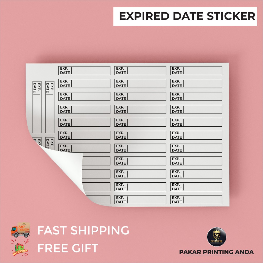 🔥🔥50pcs - 200 pcs Ready Stock / Expired Date Sticker / Tarikh Luput ...