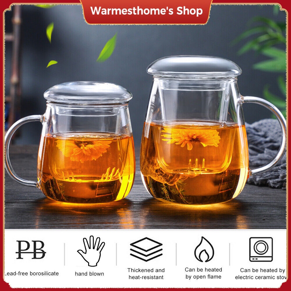 300ml/400ml/500ml/550ml High Temperature Resistant Teapot Glass Teacup ...