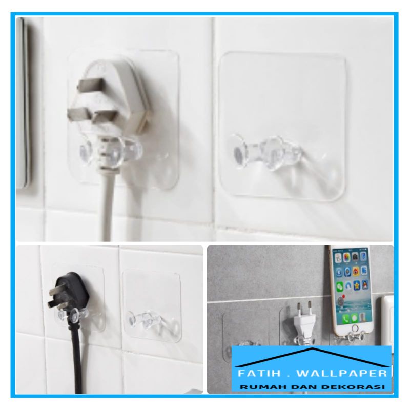 GANTUNGAN Imported Transparent Color Steaker Hook Plug Hanger | Shopee ...