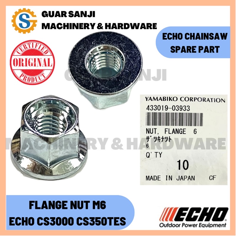 [ORIGINAL] ECHO CHAINSAW CS3000 CS350TES STUD BOLT FLANGE NUT BAR M6 ...