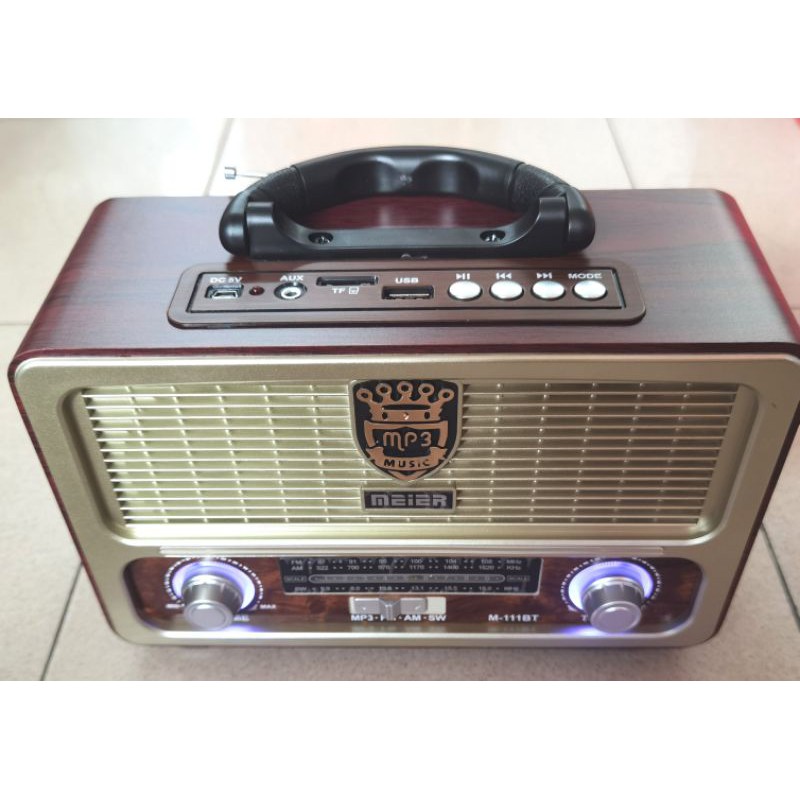 M-112BT MEIER CLASSIC PORTABLE RECHARGEABLE RADIO | Shopee Malaysia