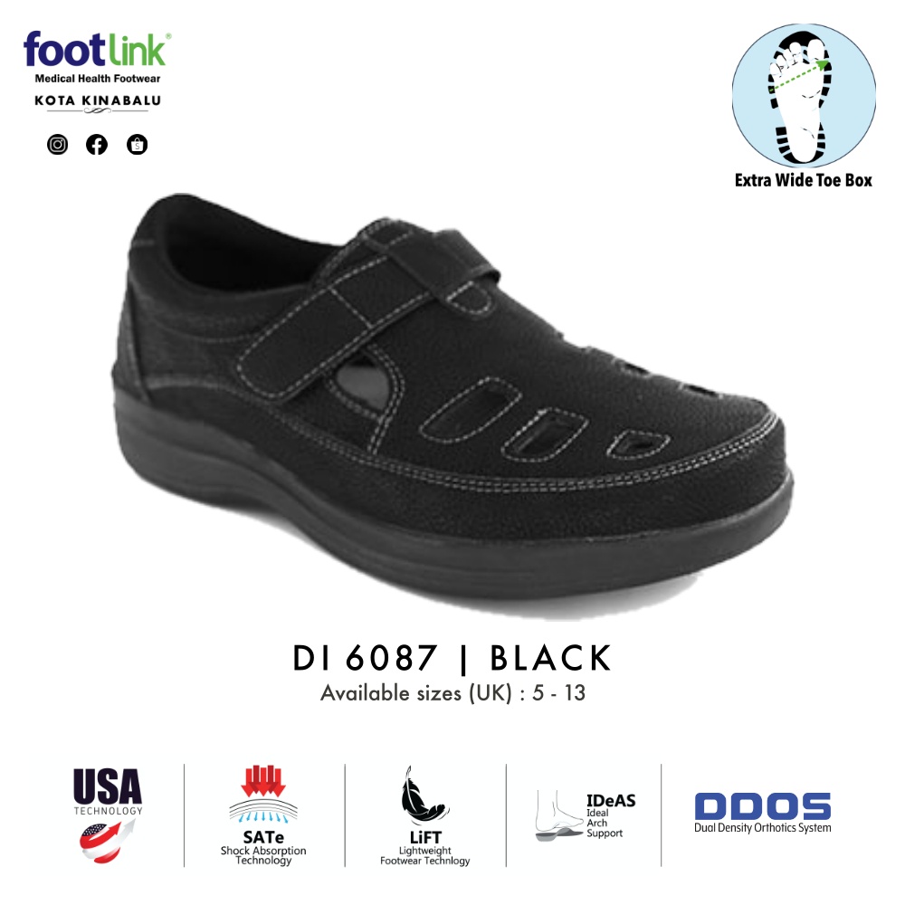 Kasut Kesihatan (Health Shoes) Footlink Men Casual Shoes with Arch ...