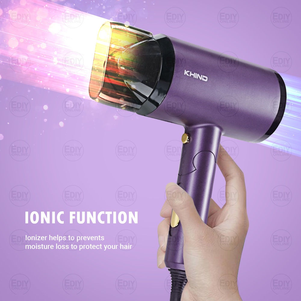 KHIND HD1422 HD1822 Ionizer Ionic Hair Dryer Folding Handle Travel ...