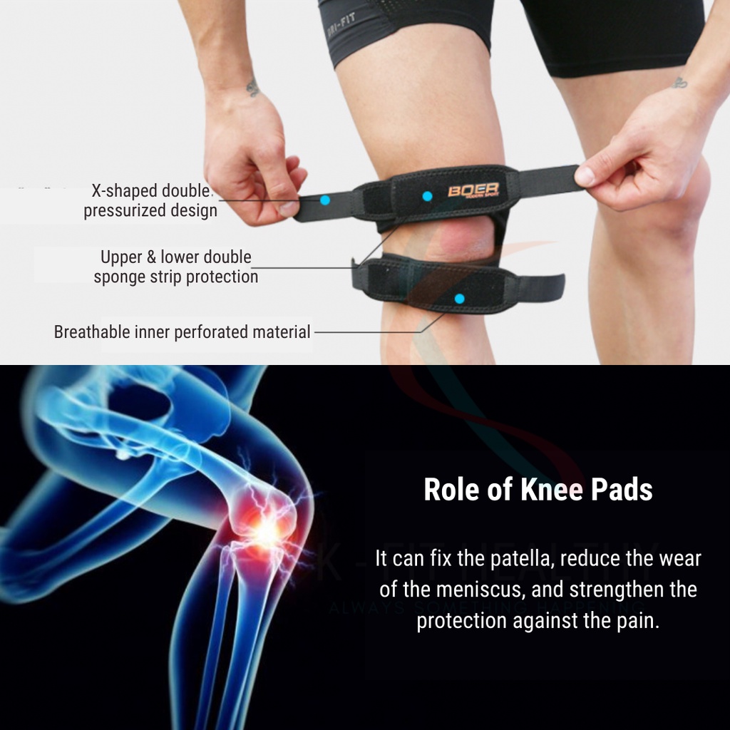 K-Healthy Living Silicone Knee Guard Knee Pad Knee Brace Patella Guard ...