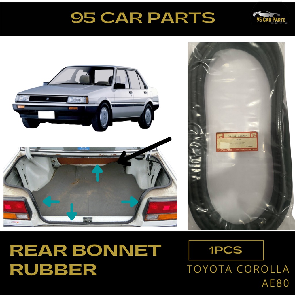Rear Bonnet Rubber Toyota Corolla AE80, EE90, EE92, KE70, AE111, AE101 ...