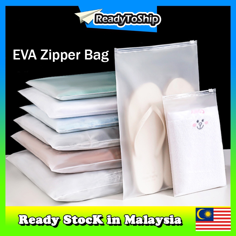 [ 1 PC ] Matte Zipper Bag Seal Frosted Travel Bag Zip Lock Bag ...