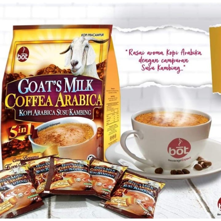 BOT GOAT'S MILK COFFEA ARABICA SUSU KAMBING 5 IN 1 (25 G X 15 SACHET ...