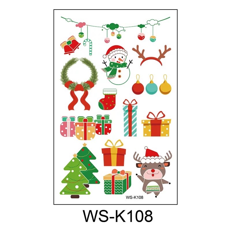 Christmas Assorted Temporary Tattoo Stickers for Kids | Shopee Malaysia