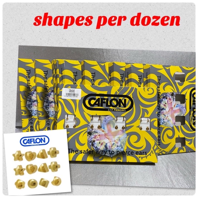 Caflon Shapes Gold Assorted 3mm per dozen(Hypoallergenic and Sterile ...