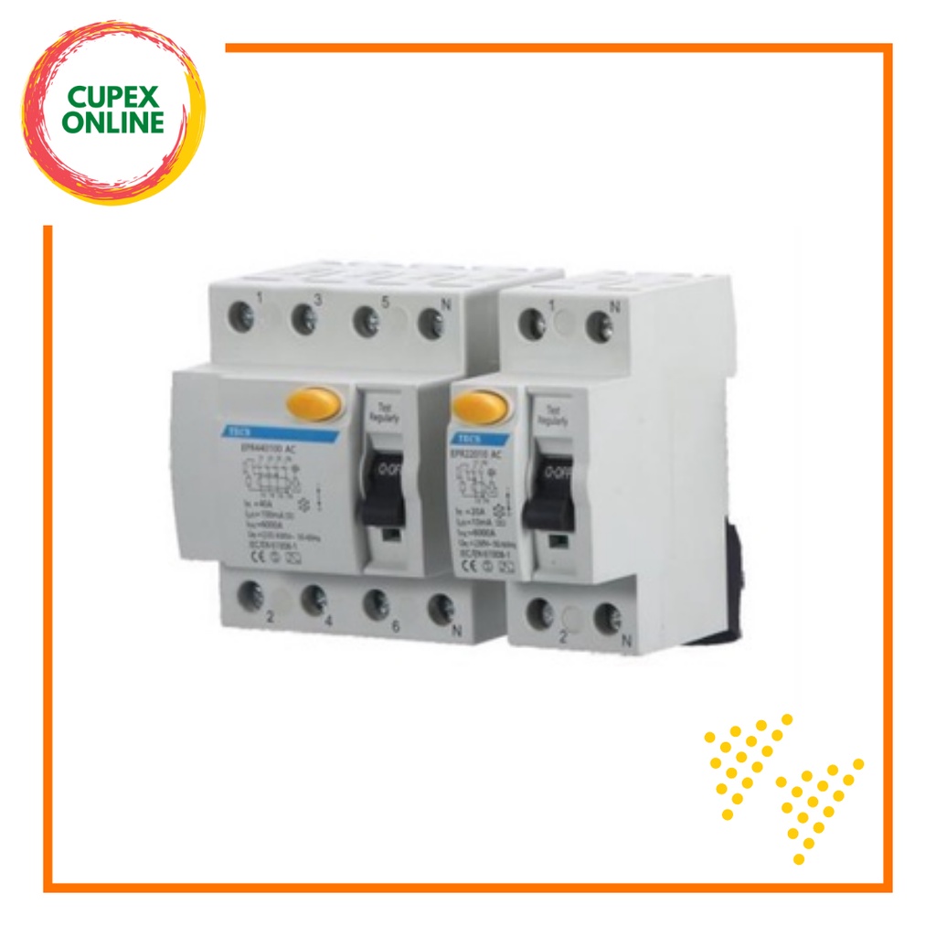 TERASAKI EPR Series ELCB 40A 2P 100mA/300mA (cupex) | Shopee Malaysia