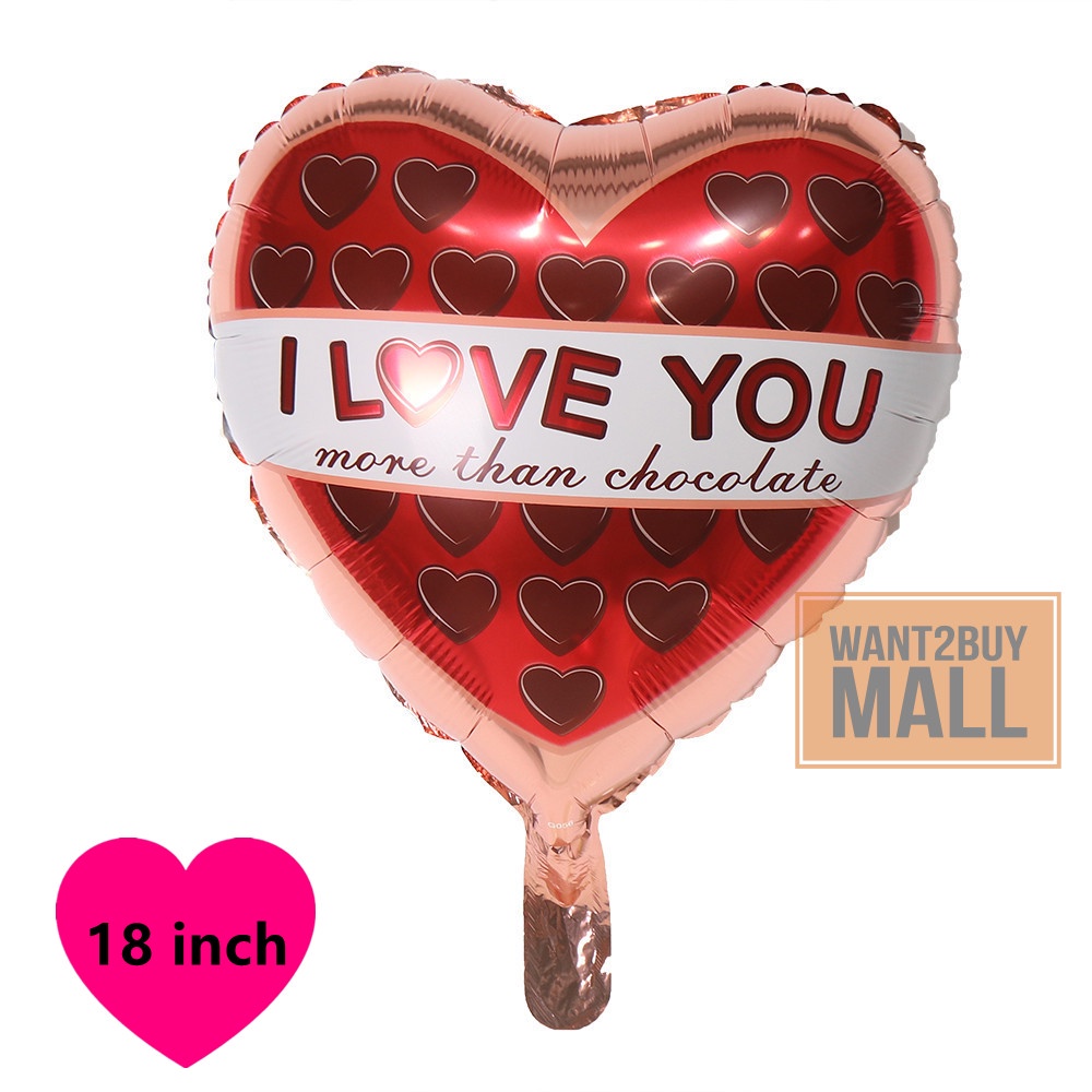 🇲🇾 18 Inch Love Heart Shape I Love You Wedding Valentine's Day Anniversary Party Aluminium Foil ...