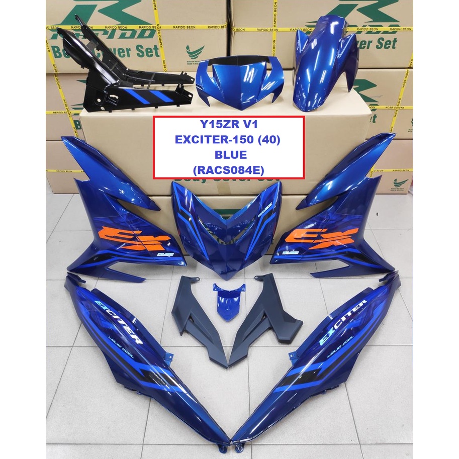 Cover Set Rapido Y15ZR V1 V2 Yamaha Exciter-150 (40) Cyan Orange Yellow ...
