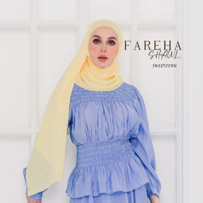 Shawl Plain Fareha Ironless | Shopee Malaysia