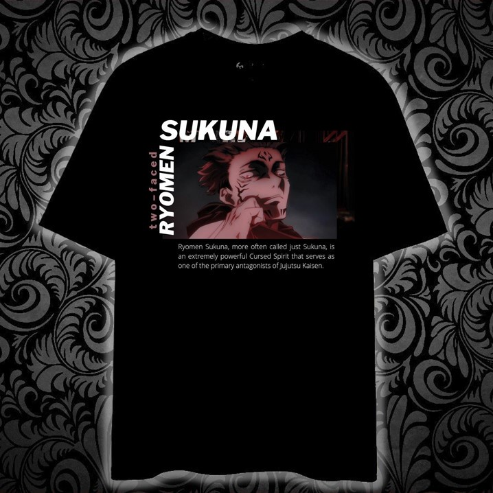 SUKUNA JUJUTSU KAISEN Printed t shirt unisex 100% cotton | Shopee Malaysia